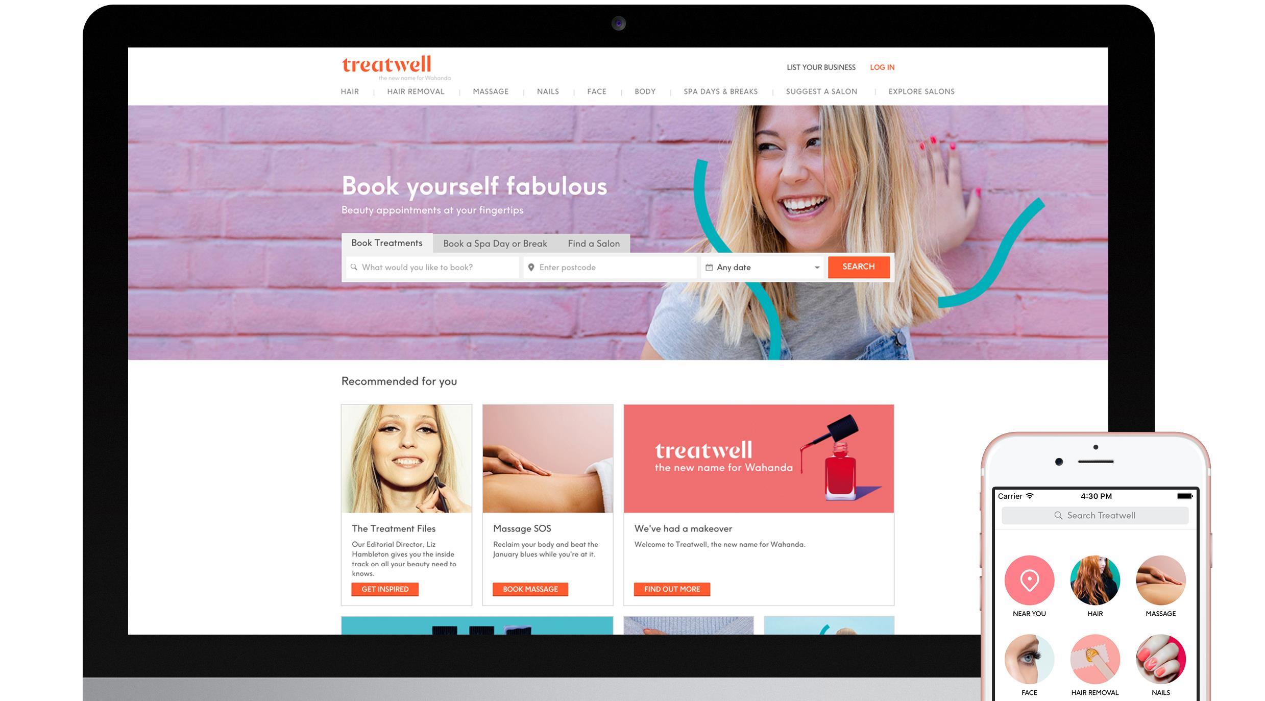 Beauty bookings platform Wahanda rebrands to Treatwell