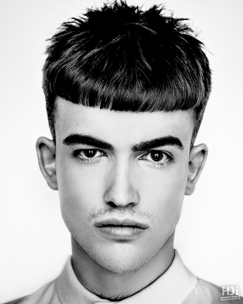 Clean-cut short fringe