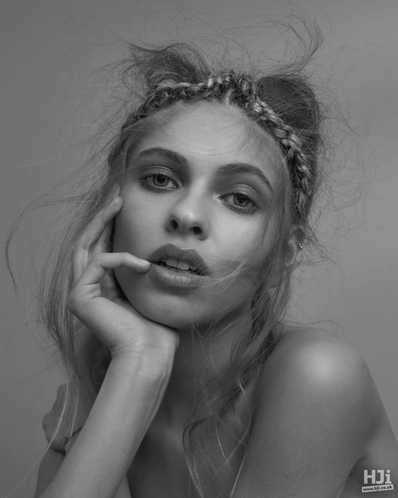 Parted and braided crown