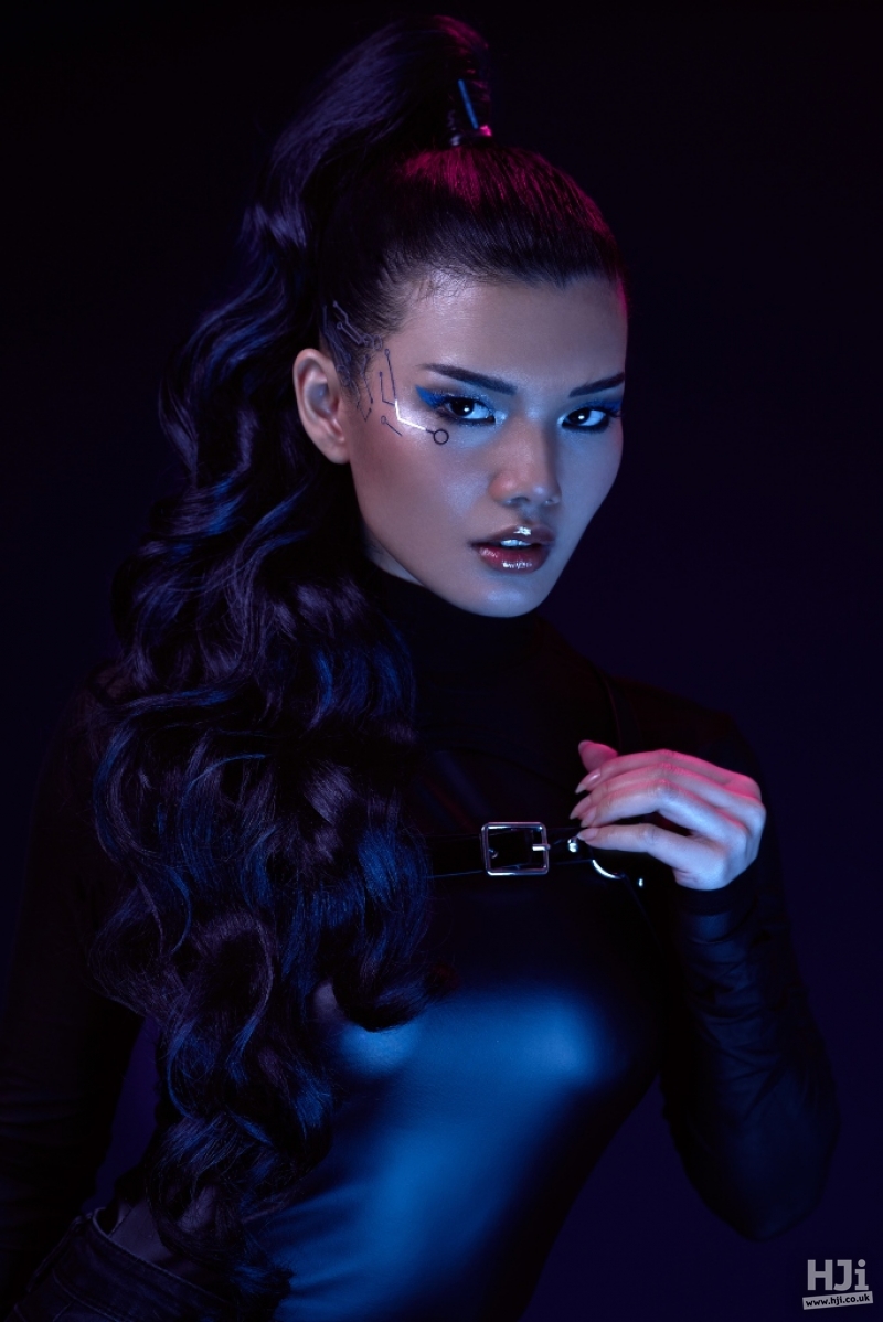 Cyber Punk Ponytail Curls