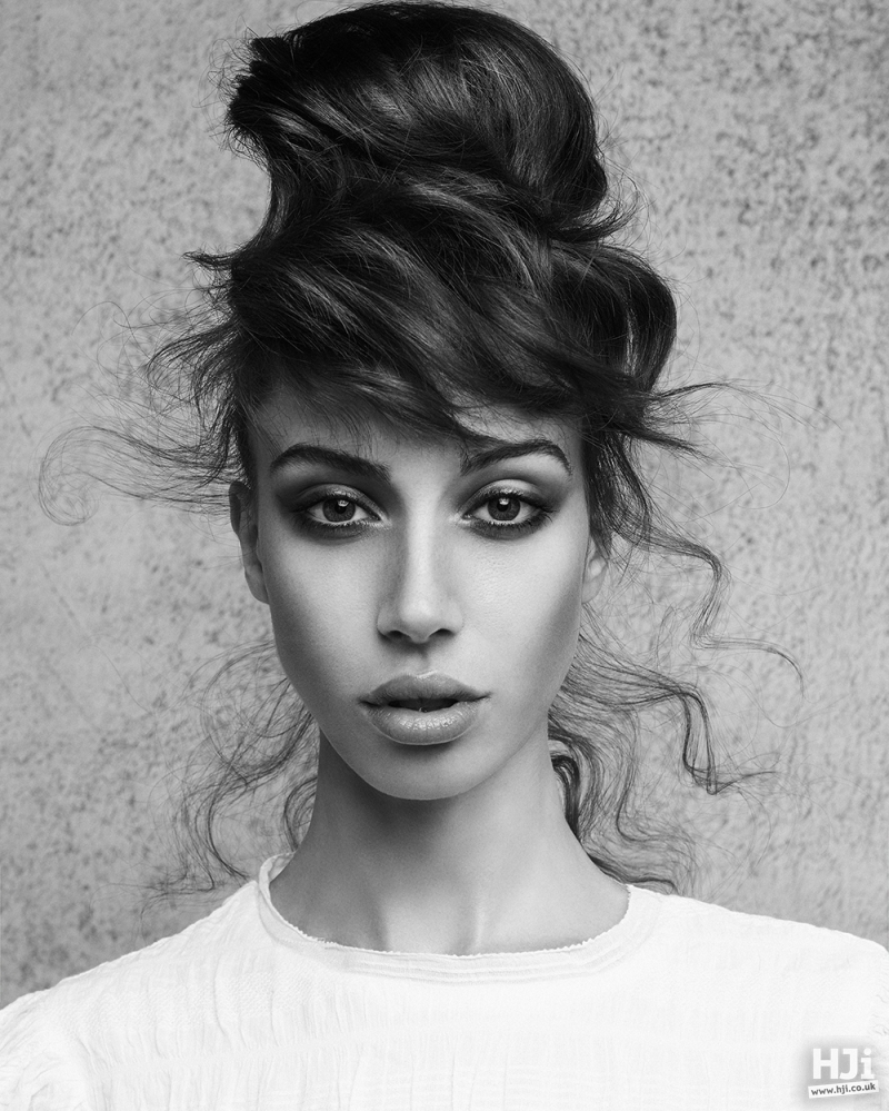 Natural texture updo