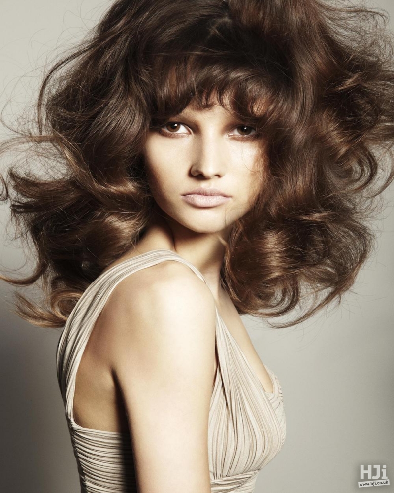 Brunette Curls With Volume