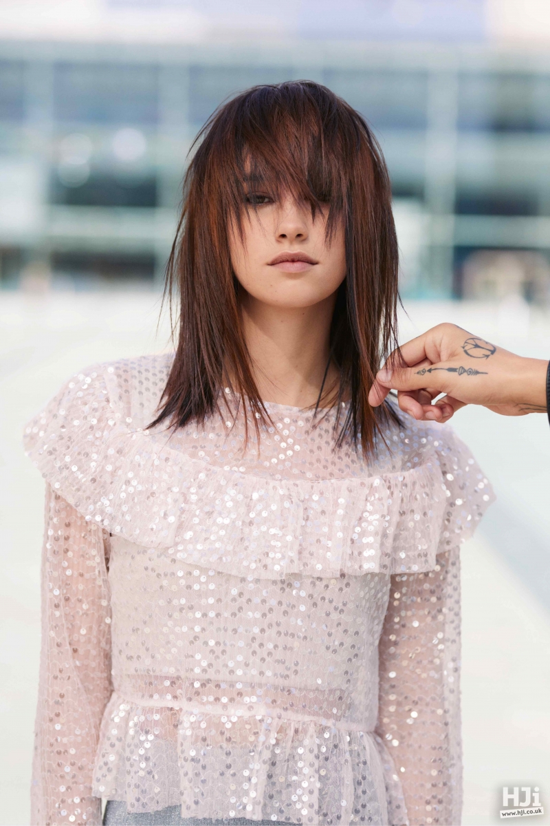 Layered fringe with highlights