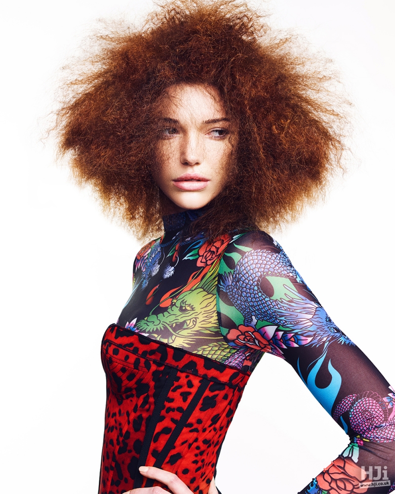 Redhead afro texture