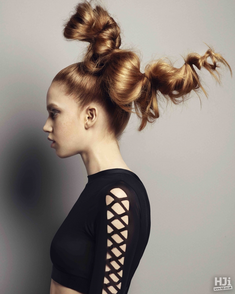 Redhead updo