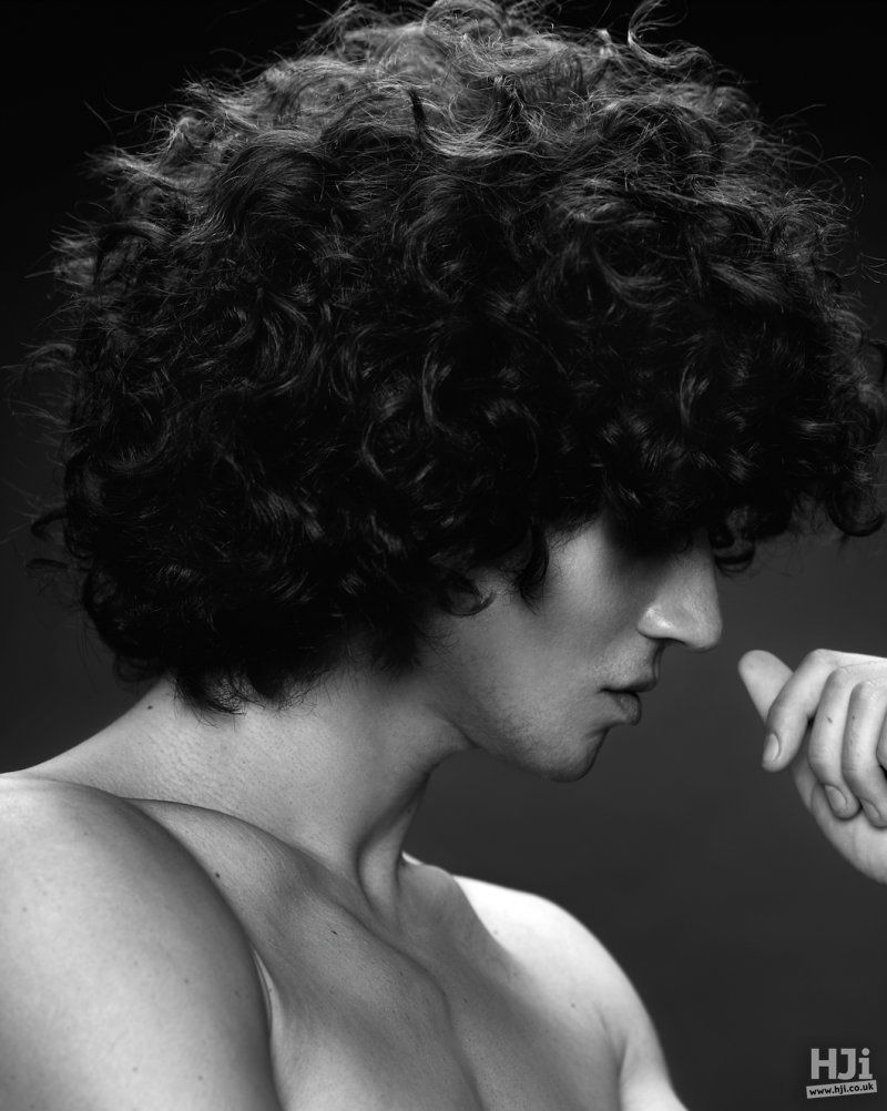 Short curls with natural texture