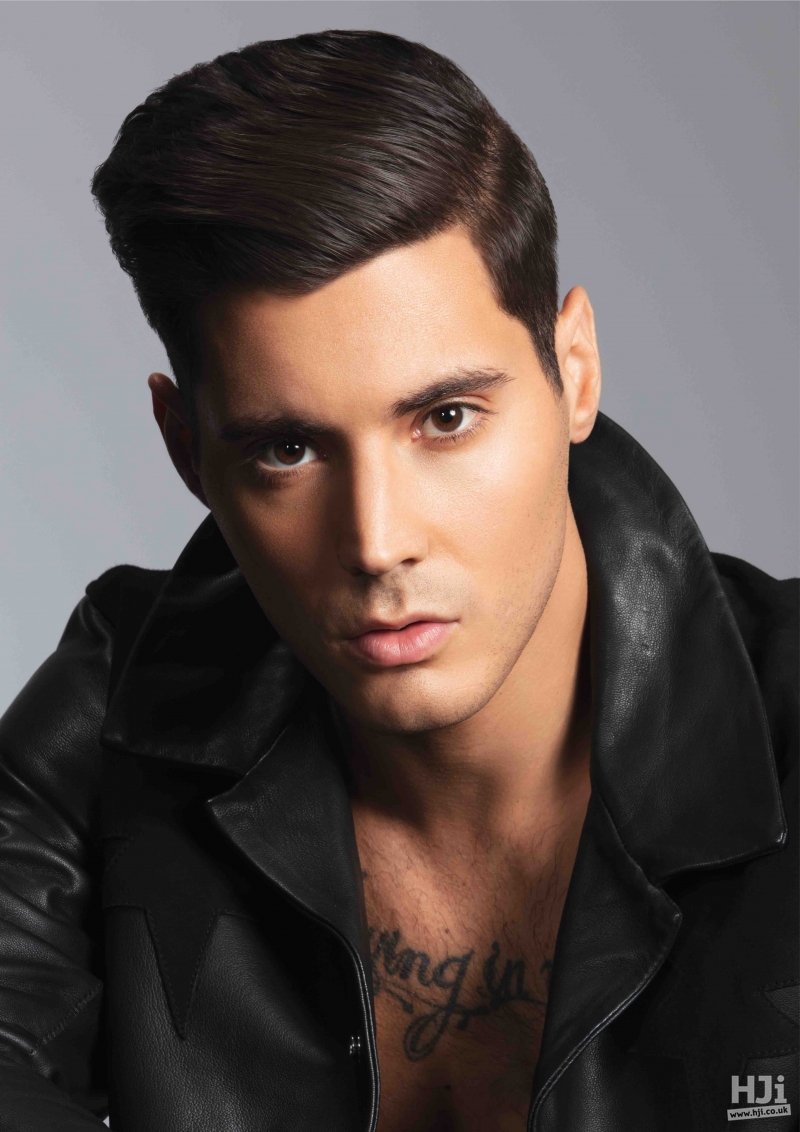 Quiff with side parting