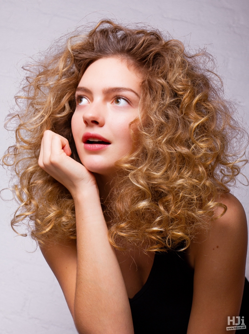 Long curly textured hair